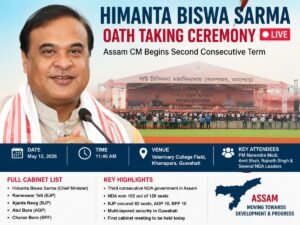 Himanta Biswa Sarma Sworn In as Assam Chief Minister for Second ...